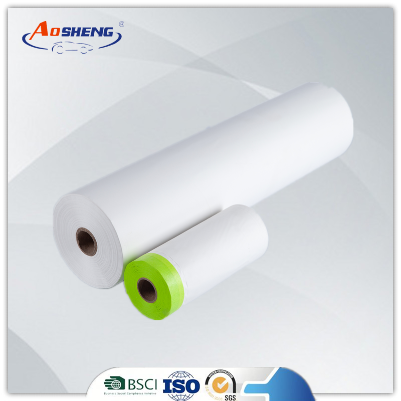 Best Fast delivery Paint Protect Masking Roll - Pretaped Plastic Paper ...